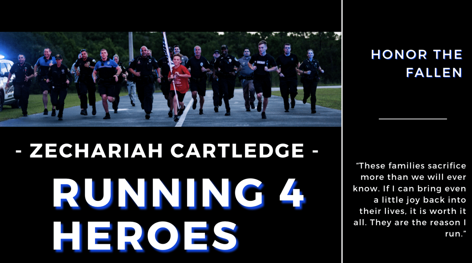 The Leading Role Award: Zechariah Cartledge is Running 4 Heroes ...
